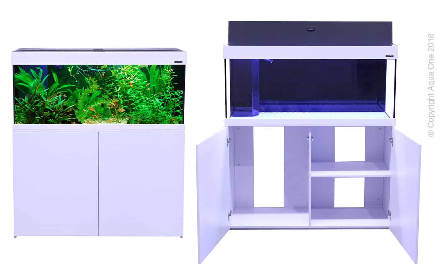 Aquatica 240 Aquarium Set White - Bespoke Aquariums