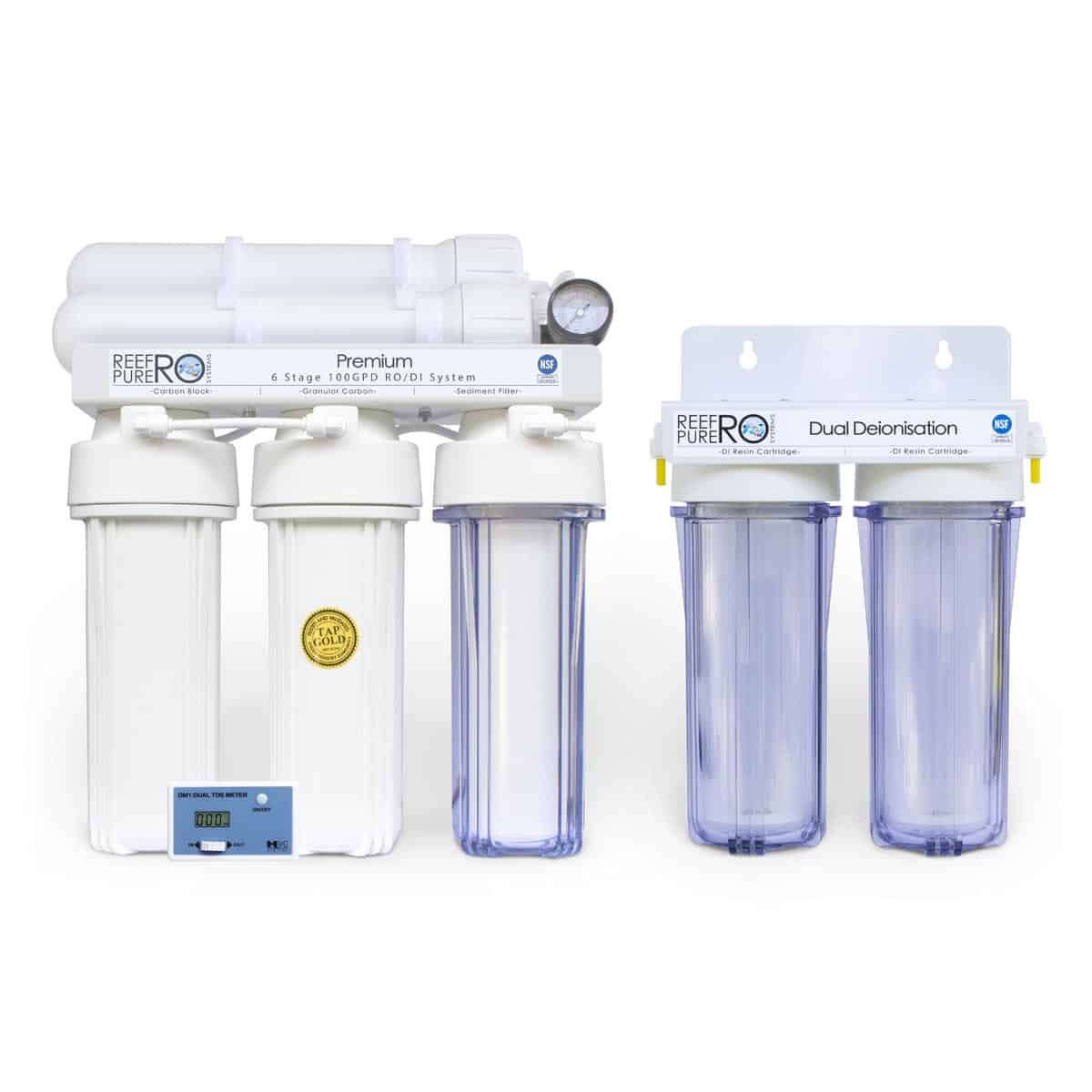 6 Stage 100GPD Premium RO/DI System - Bespoke Aquariums