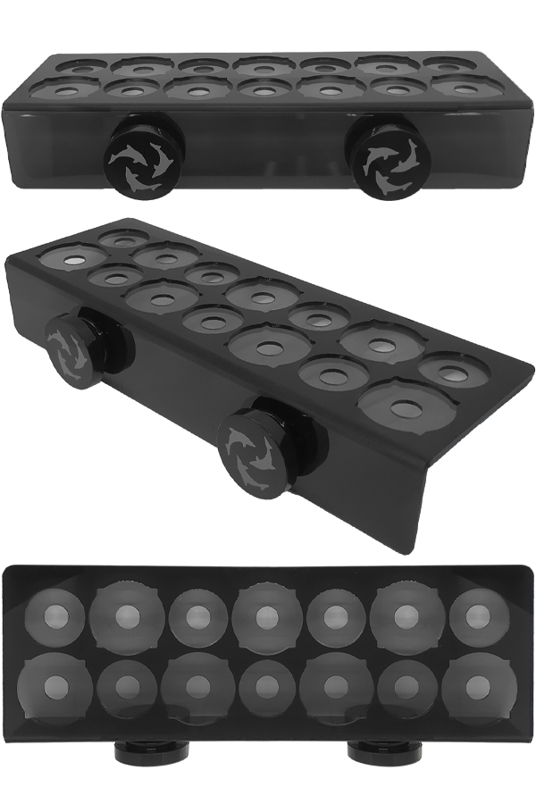 Flipper Magnetic Frag Station Rack Black - Bespoke Aquariums