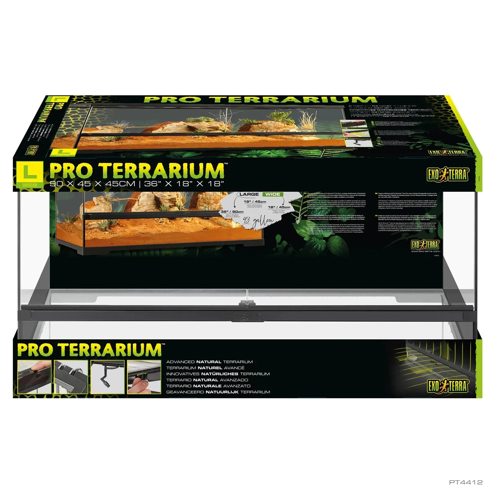 Exo Terra Pro Terrarium Large / Wide 90 x 45 x 45cm - Bespoke Aquariums