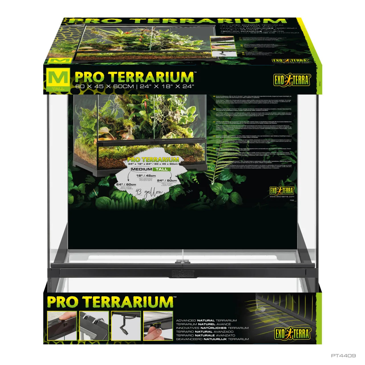 Exo Terra Pro Terrarium Medium / Tall 60 x 45 x 60cm - Bespoke Aquariums